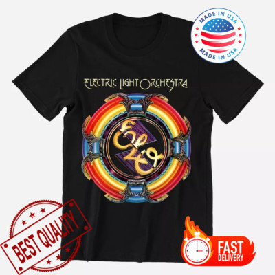 Electric Light Orchestra ELO Band Cotton Black T-Shirt For Unisex All ...