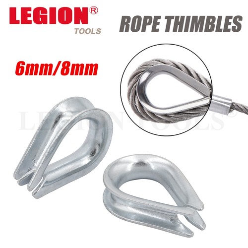 Steel Rope Thimble Loops Eyelets to Swage Wire Rope Cable 6MM 8MM ...