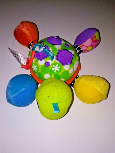 Lamaze Turtle Infant Baby Stroller Rattle Crinkle Hang Toy Teether with ...