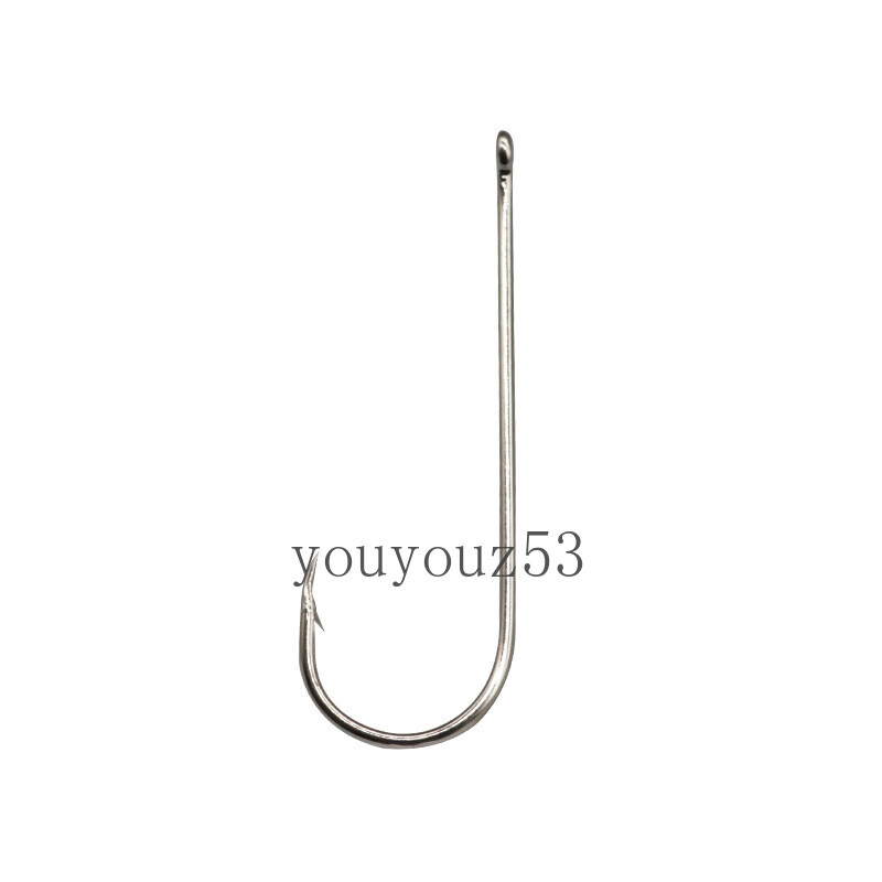 100pcs/Box Long Shank Fishing Hooks Aberdeen Hooks Panfish Bass Size 10 ...