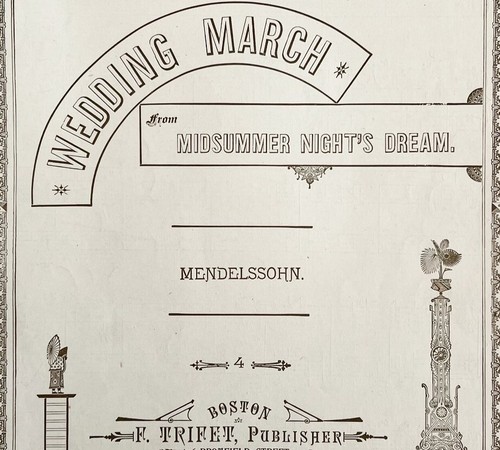 Wedding March Midsummer Night Dream 1896 Sheet Music Victorian ...