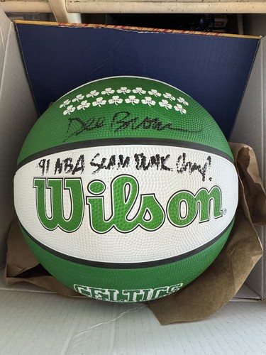 Dee Brown Tristar COA Signed Auto Basketball Inscription 1991 Slam Dunk ...
