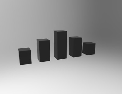 Black Acrylic Display Plinths (Set of 5)- Exhibitions, Events, Weddings ...