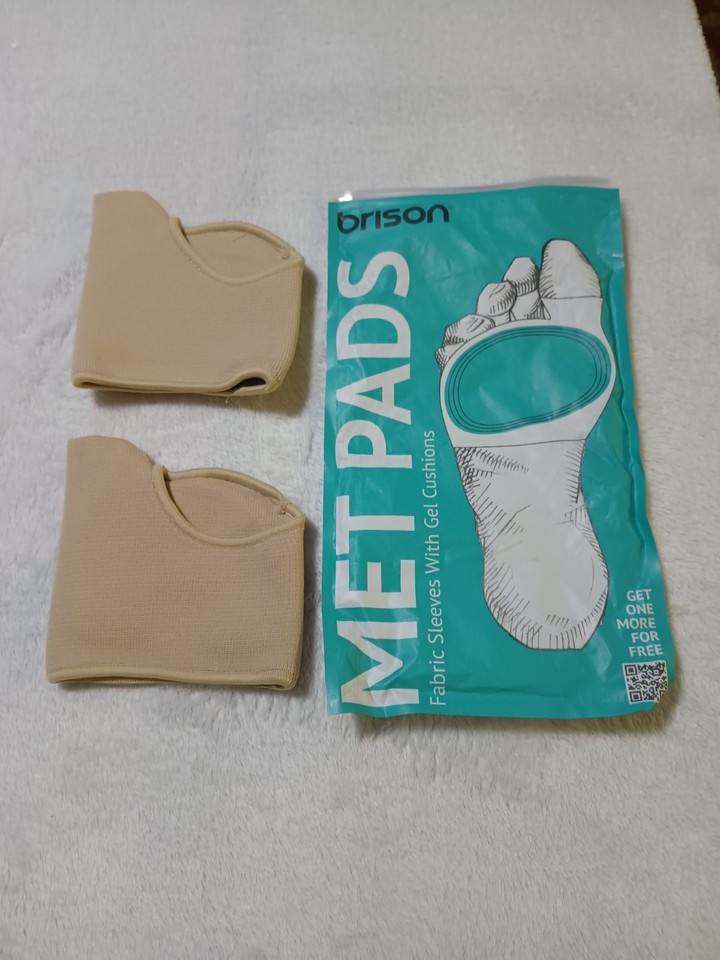 1 Pair Brison Metatarsal Pads, Ball of Foot Cushions, Beige, Large | eBay