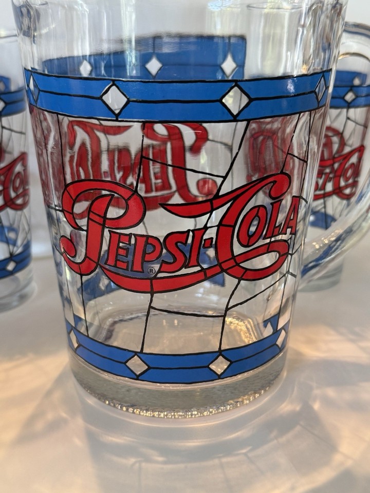Eight Pepsi-Cola Vintage 1970's glasses and Pitcher, New Condition | eBay