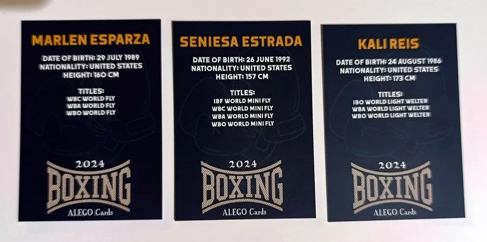 ALL WOMEN BOXING CHAMPIONS 2025 Cards Set PRICE FOR 1x CARD no send to ...