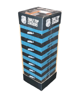 NHL San Jose Sharks Table Top Stackers Stacking Board Game 9” Tall Wild ...