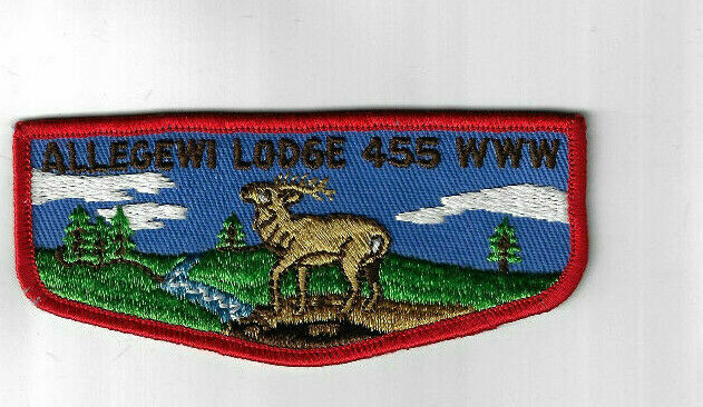 OA Allegewi Lodge 455 F6 Flap RED Bdr Elk Lick Council Bradford, PA ...