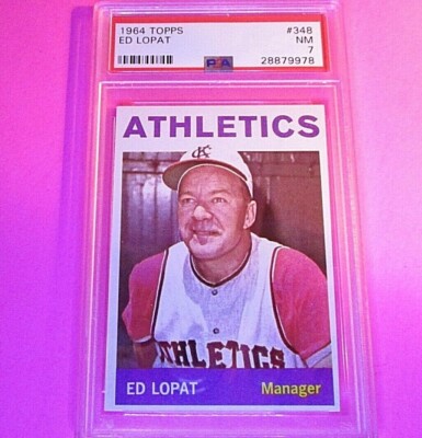 1964 Topps, #348 Ed Lopat, PSA 7, NM NrMt ,Manager | eBay