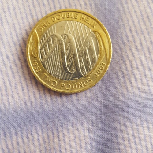 2003 Discovery of DNA Double Helix £2 pound coin with Very Rare Minting ...