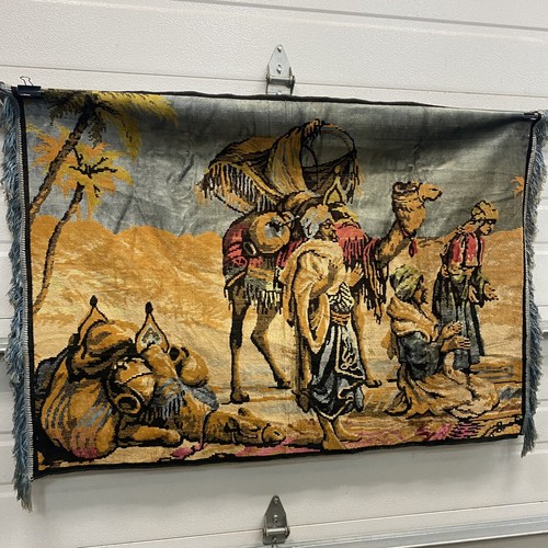 Vintage Desert Camel Travelers Wisemen Large Tapestry Wall Hanging | eBay