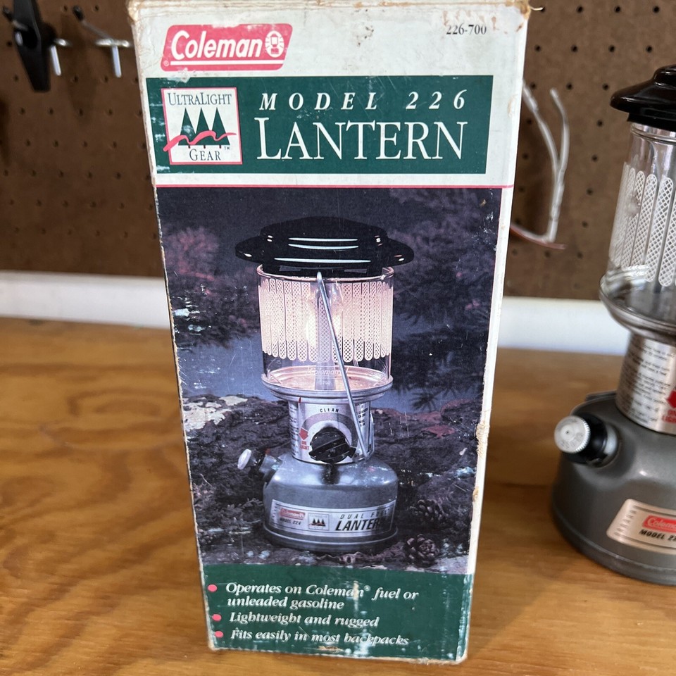 COLEMAN Ultra Light Dual Fuel Lantern Model 226-700 w/box, Manual, 5 ...