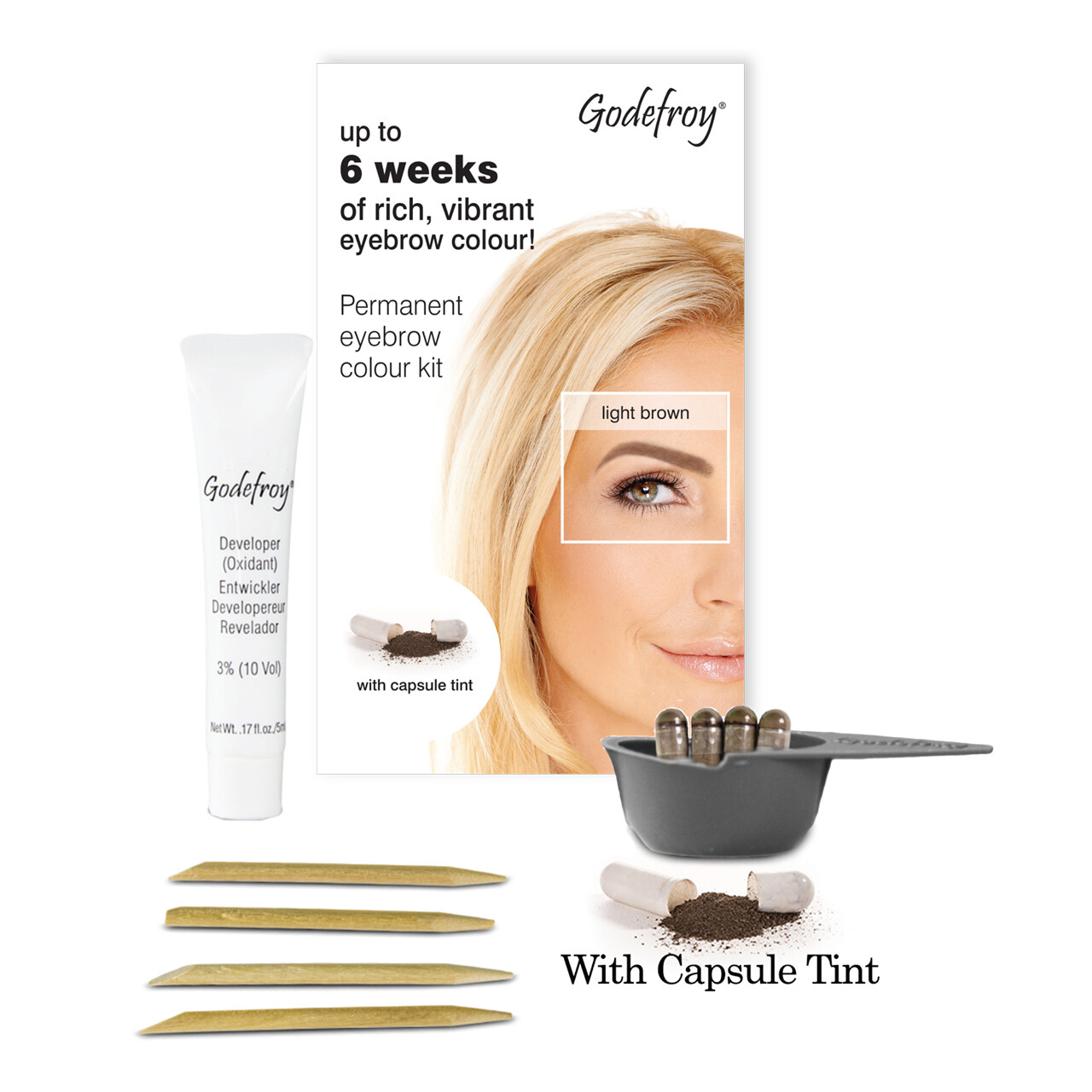 Godefroy Instant Eyebrow Tint - up to 6 weeks of rich, vibrant eyebrow ...