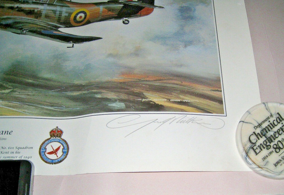 Print Hurricane Geoff Nutkins Signed Artist And Pilot Jack Riddle 601 ...
