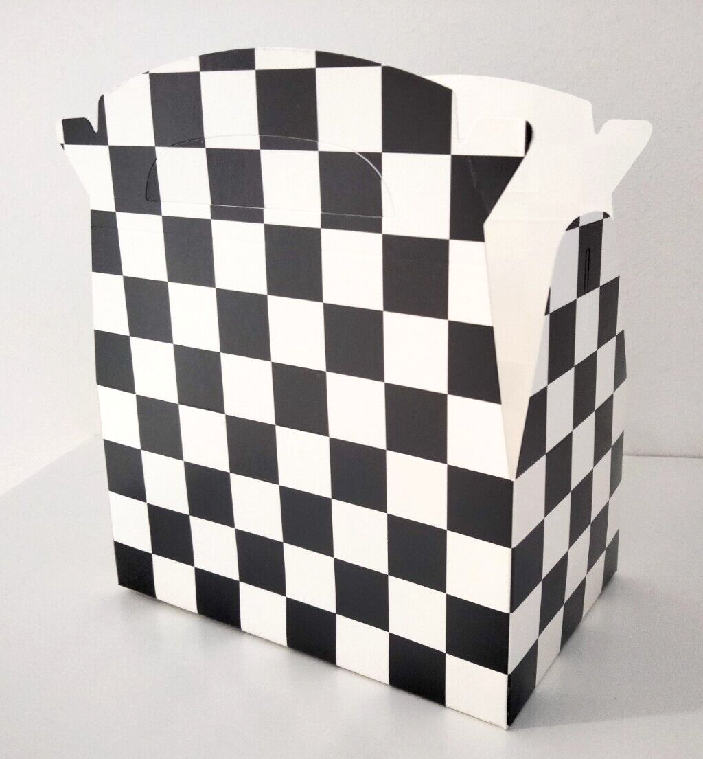 Checkered Flag Race Car Birthday Party Cardboard Loot Treat Favour ...