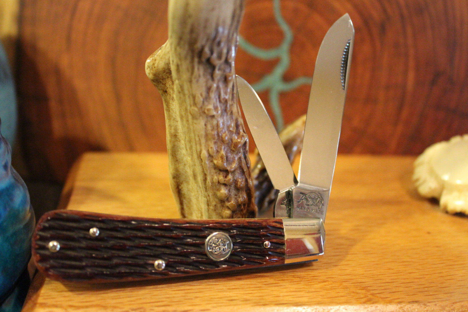 VTG GERMAN BULLDOG TANG STAMP 1985 2nd GENERATION BULLET TRAPPER KNIFE ...