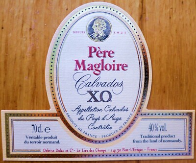 Etiquettes vin FRANCE CALVADOS Pere Magloire X O Debrise Dulac Cie wine ...