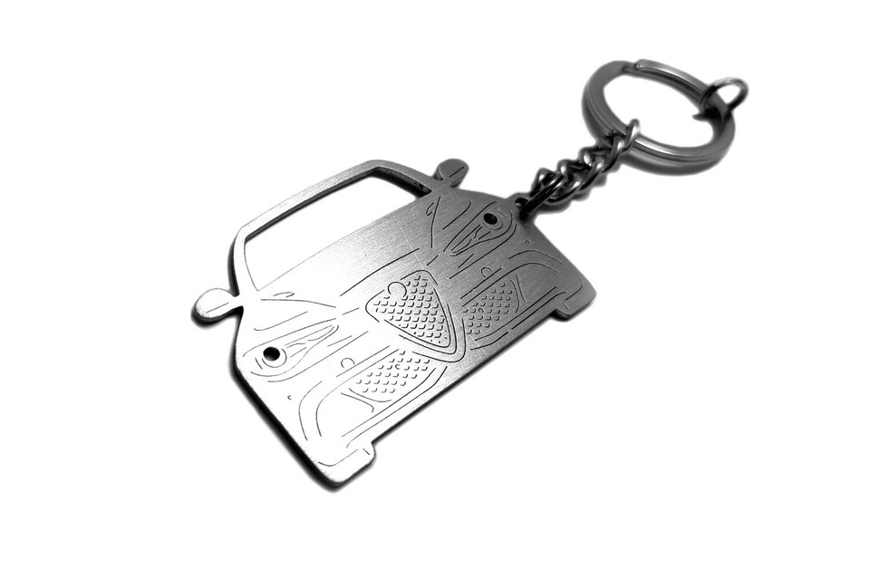 Stainless Steel Keychain Front View Car Laser Cut Key Ring fit Alfa ...