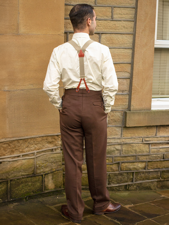 Mens Vintage Pants | High Waist 1940s 50s Vintage Style Pants - Hickory ...