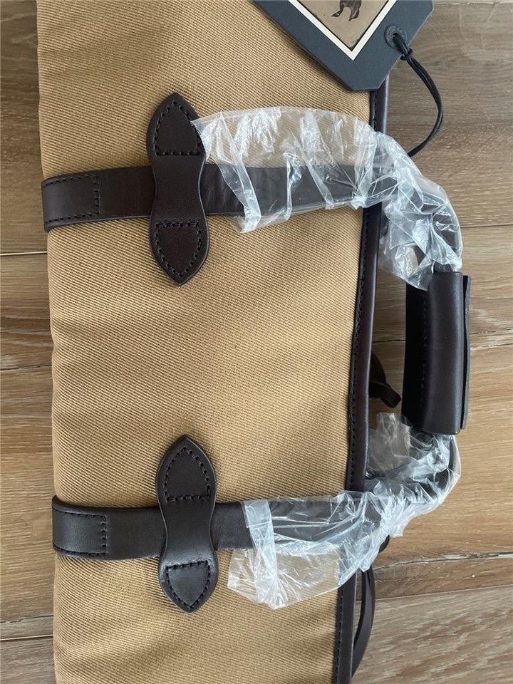 Filson Twill & Bridle Leather Padded Flannel Lined Unscoped Rifle Case ...