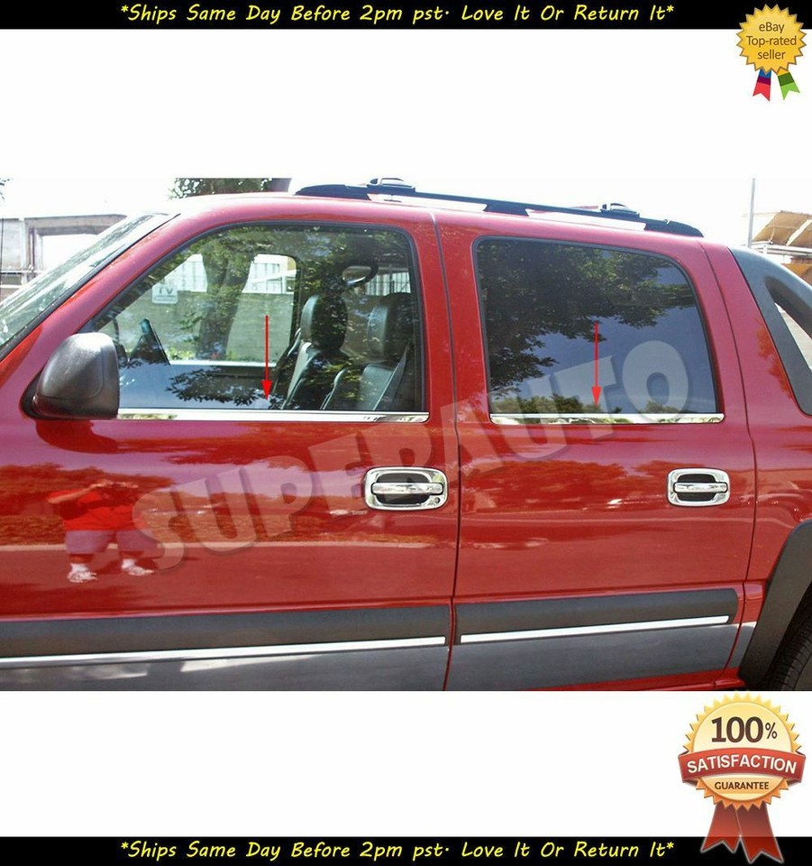 Stainless Polished Chrome Window Sill Kit For 99-06 GMC Trucks Suvs ...