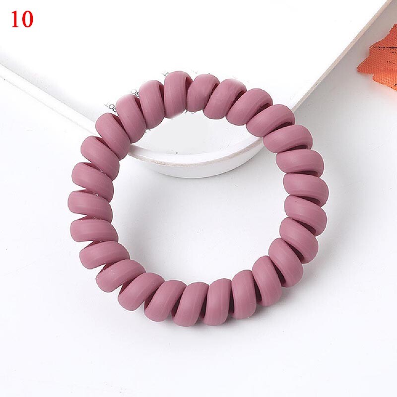 1Pcs Telephone Wire Elastic Rubber Band Traceless Girls Ponytail Hair ...