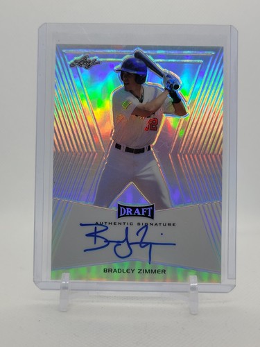 2014 Leaf Metal Draft Bradley Zimmer #BA-BZI Silver Prismatic Auto Card ...