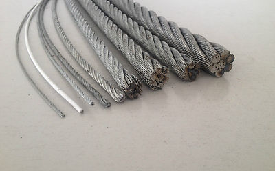 Galvanised Steel Metal Wire Rope Cable Heavy Duty 1.5, 2, 3, 4, 5, 6, 8 ...
