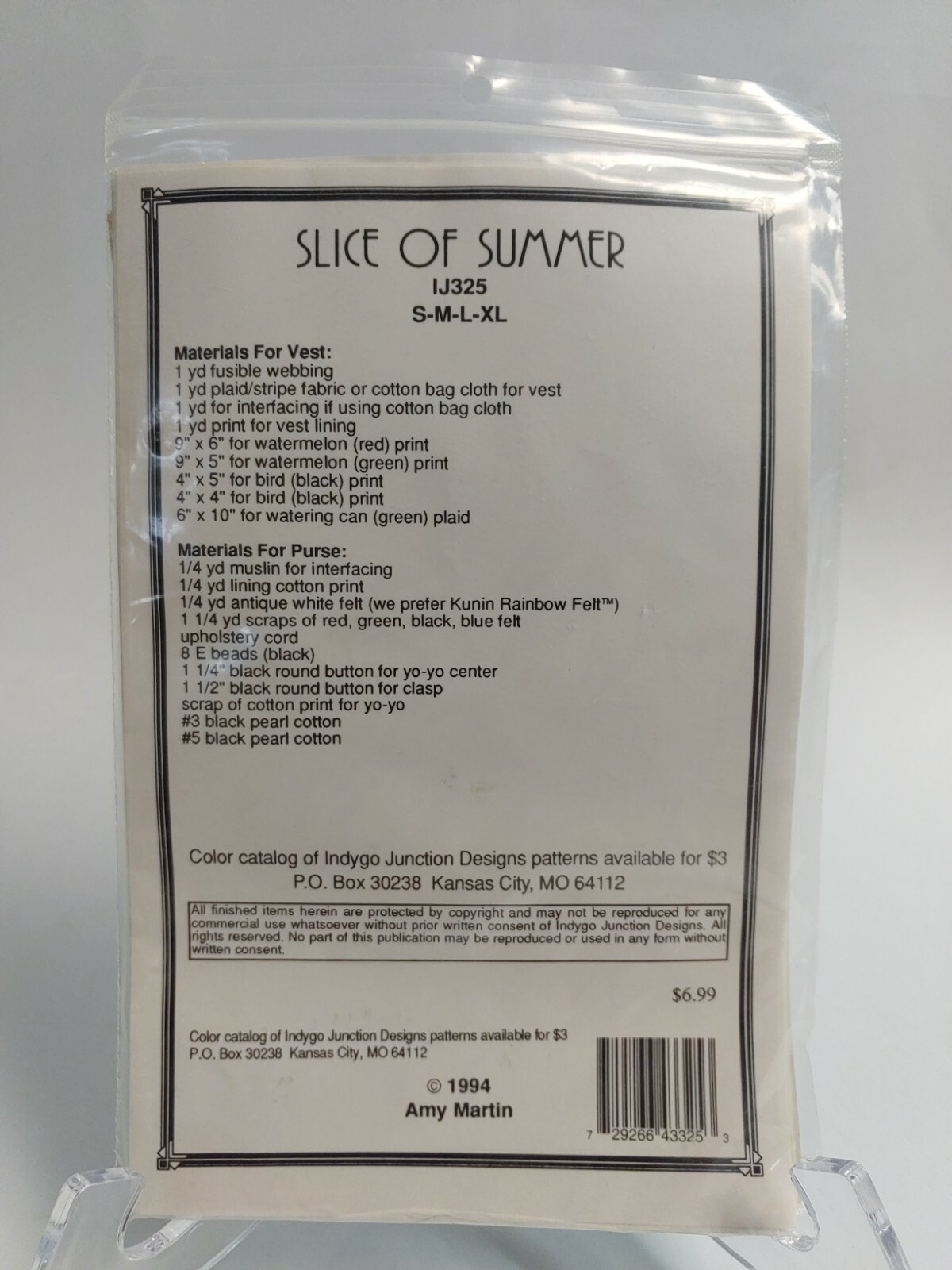 New Indygo Junction Sewing Applique Craft Pattern IJ325 "Slice of ...