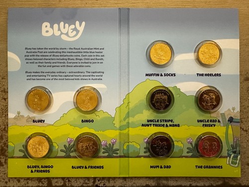 2024 $1 Bluey 10-Coin Set in Folder (DollarBucks) | eBay