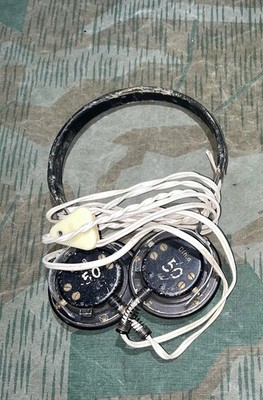 WW2 German Wehrmacht 1940’s dfh Dated Panzer Torn EB Radio Headphones ...