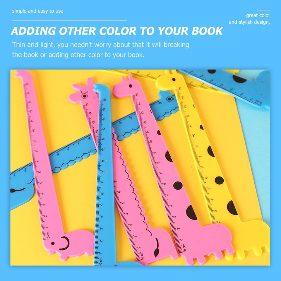 30 Pcs School Supplies for Kids Cartoon Paper Ruler Animal Design | eBay UK