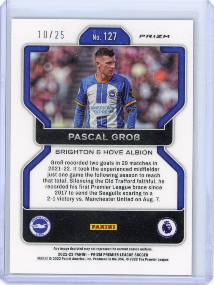 Pascal Grob 2022-23 Panini Prizm EPL Purple Breakaway Prizm /25 ...
