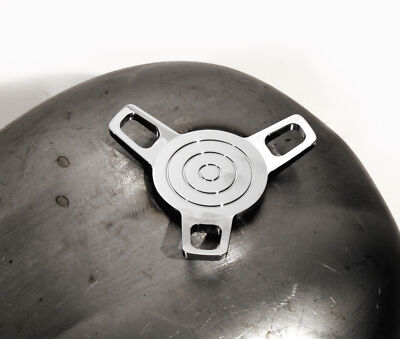 CHROME 3-WING SPINNER GAS CAP VENTED BAYONET HARLEY 73-82 &CUSTOM ...