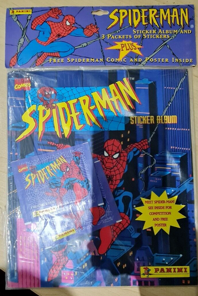 1995 Panini Spider-Man Animated Album+Packs+Planet of the Symbiotes ...