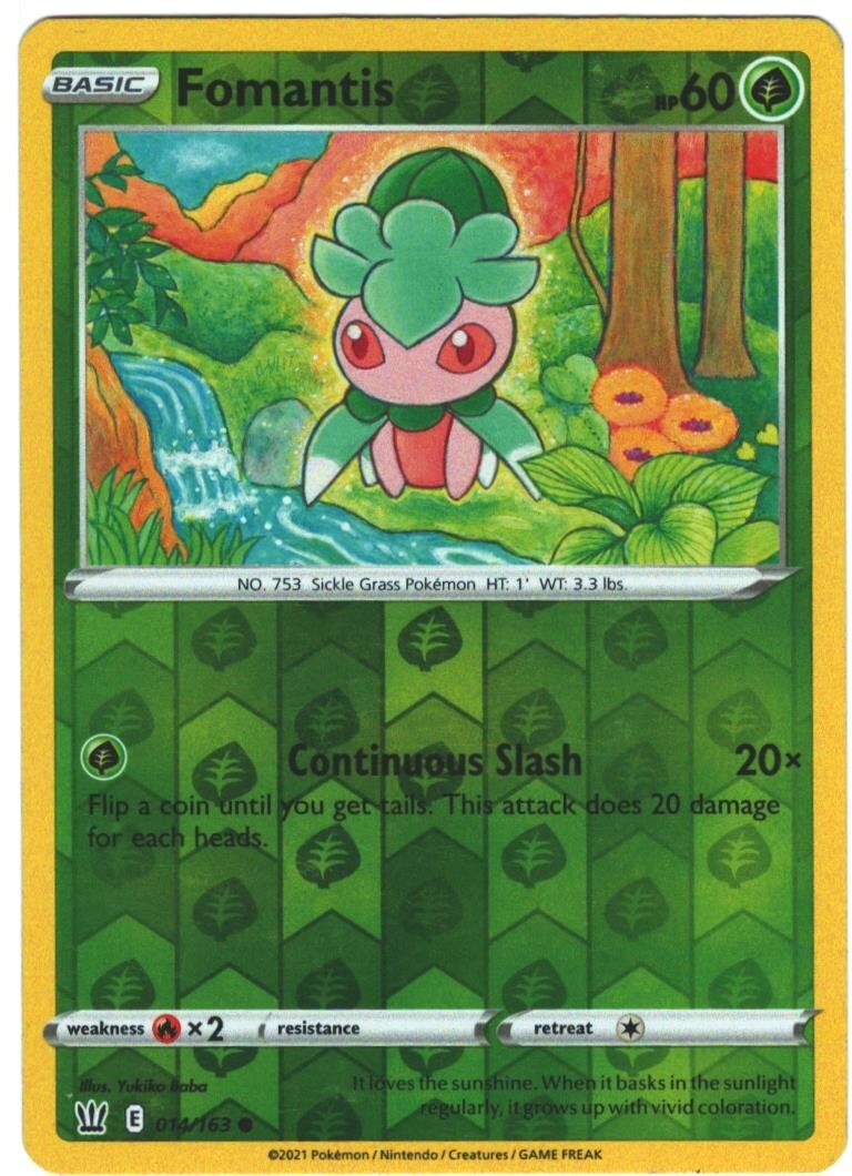 fomantis reverse holo For Sale - MAVIN