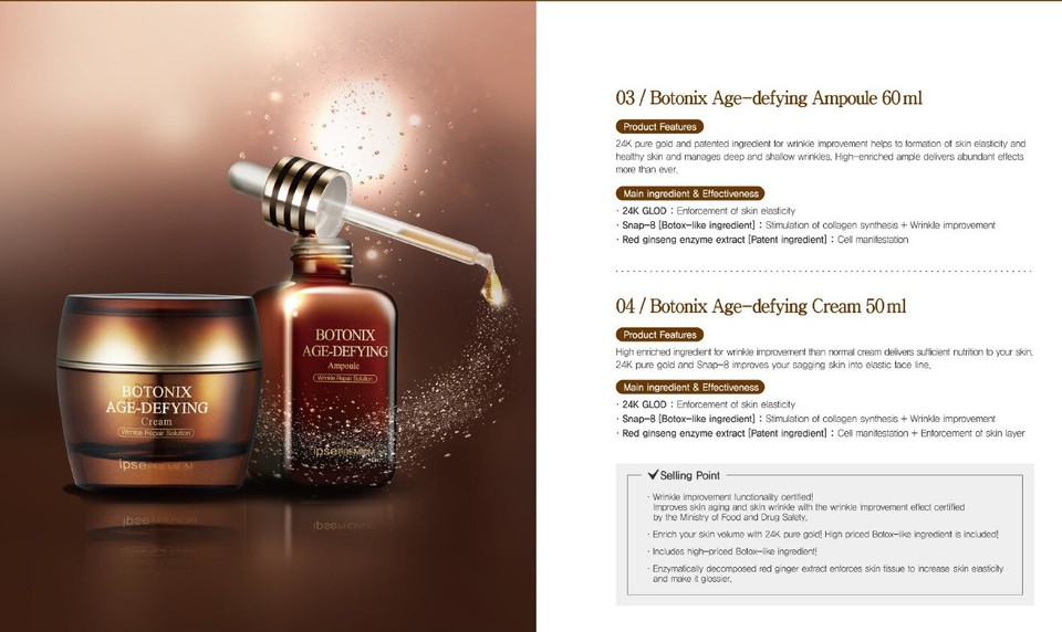 BOTONIX AGE DEFYING 24K Gold and 8 Peptides Repair Ampoule 60 ml | eBay
