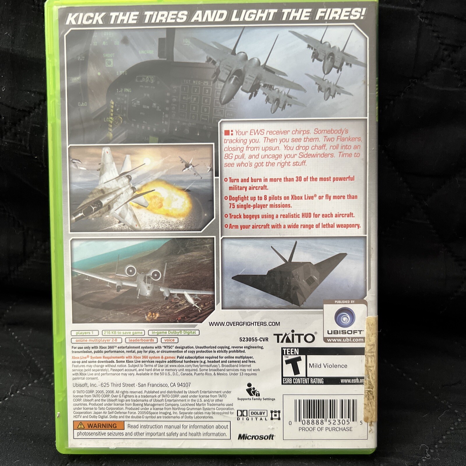 Over G Fighters Microsoft Xbox 360 Game & Case No Manual | eBay