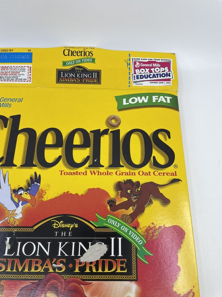 Vintage Cereal Box, CHEERIOS - DISNEY THE LION KING II General Mills S1 ...