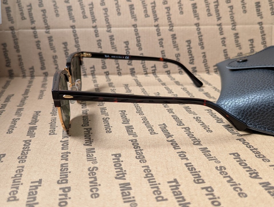 Used Ray-Ban RB3016 Clubmaster W0366 Sunglasses 51mm Tortoise/Gold ...