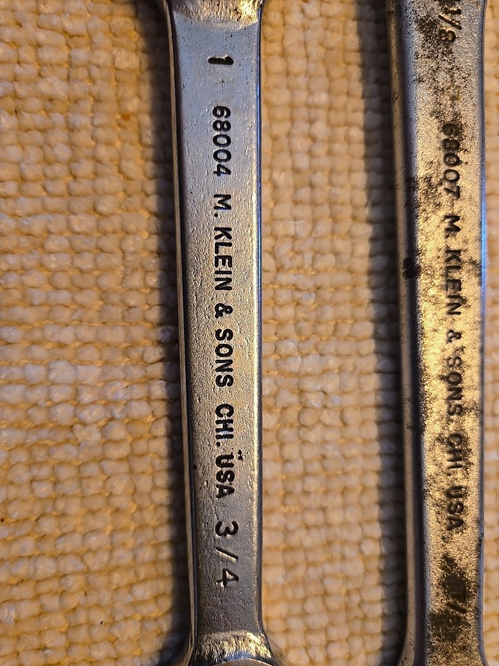 2-Vintage Klein Double Open End 12 Point. 7/8-1-1/8 & 3/4-1" | eBay UK