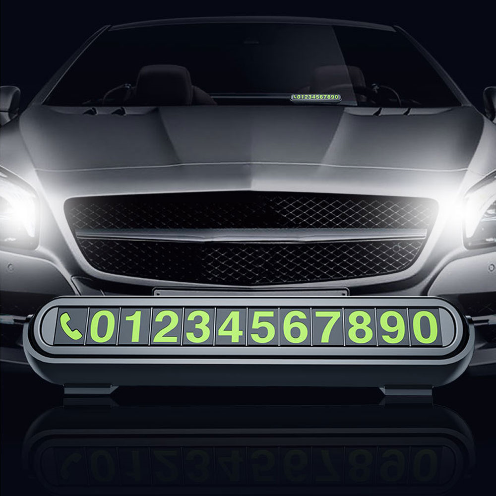 Hidden Car Temporary Parking Card Luminous Phone Number Sticker Card ...