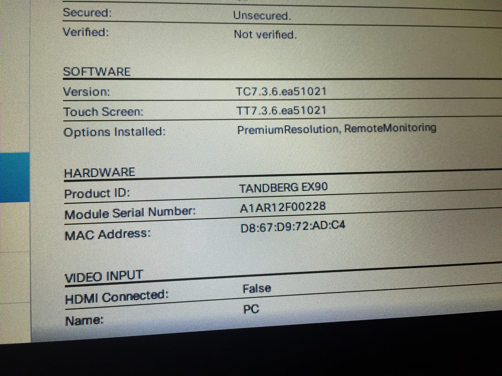 Cisco CTS-EX90 All-In-One HD, PR./NPP TC7, Touchscreen, Cisco CTS-EX60 ...