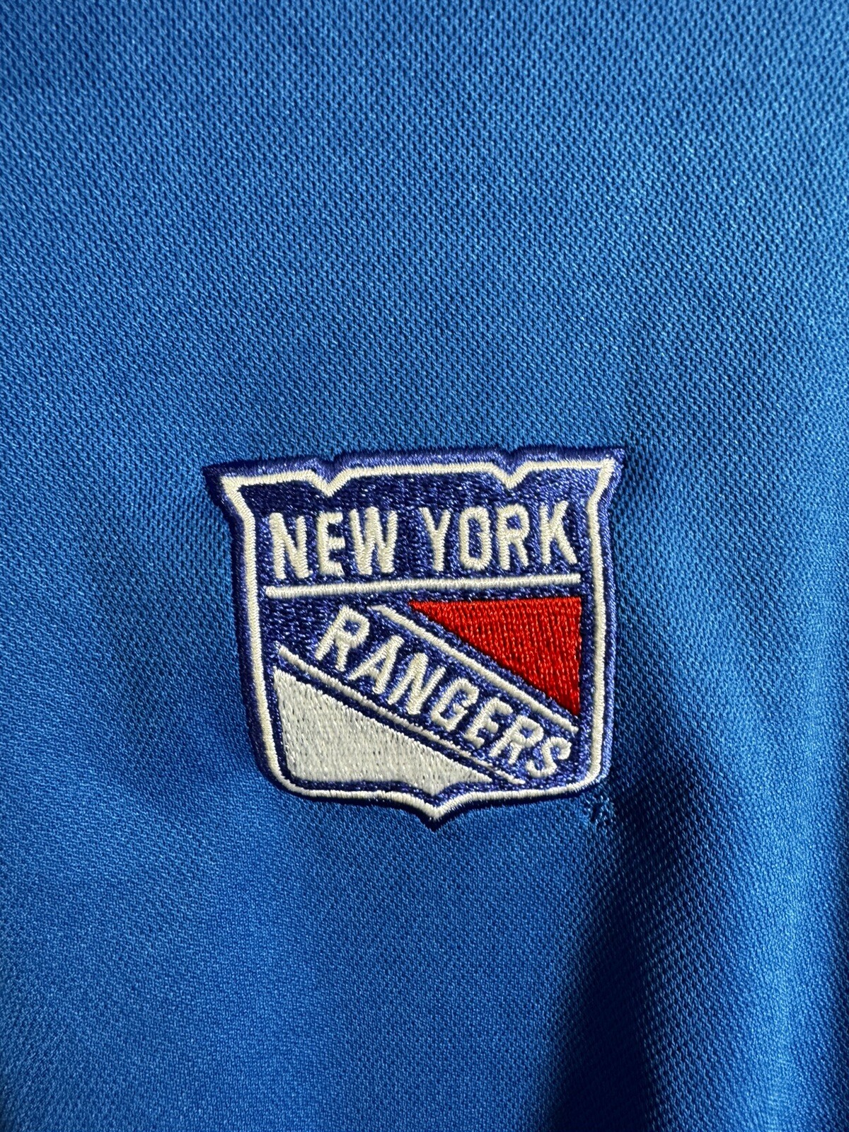 New York Rangers NHL Men's Omaha Skate Lace Blue Logo Polo Shirt ...