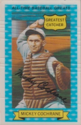 MICKEY COCHRANE;1970 KELLOGG'S ROLL GOLD ALL TIME GREATS BASEBALL CARD ...