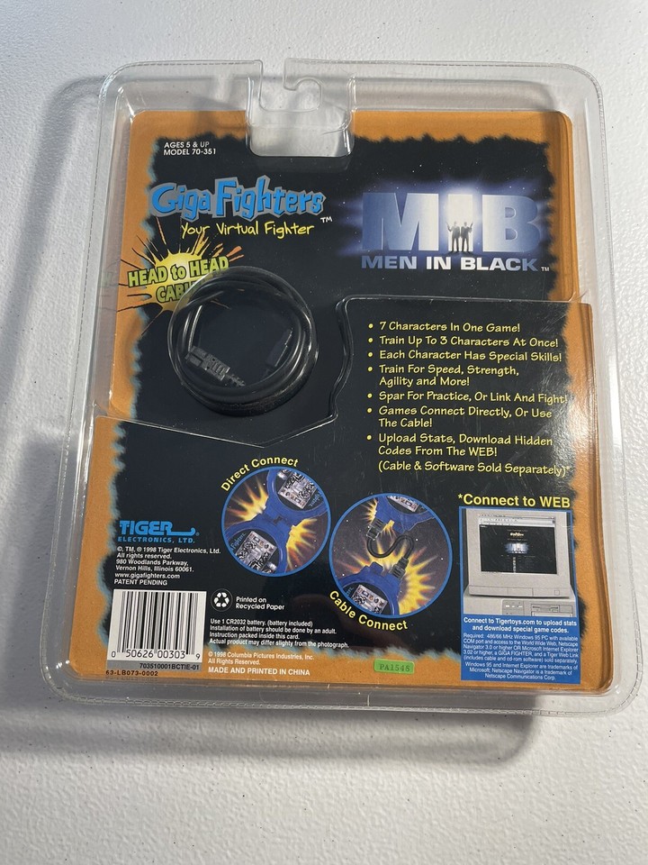 Giga Fighters MIB Men In Black Tiger Electronics 1998 *Sealed* | eBay