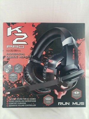 Run Mus K2 Pro High Performance Professional Gaming Headset. corded ...