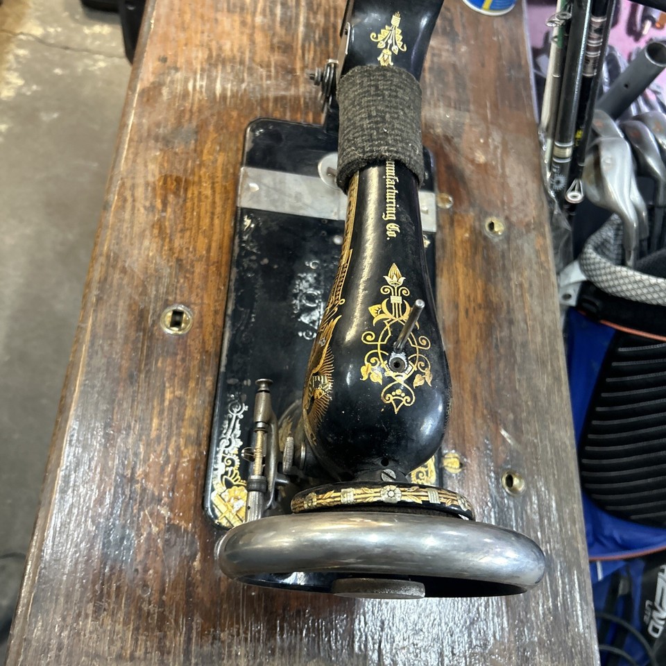 Antique 1891 Singer Treadle Sewing Machine Model 27 Original W/Hardware ...