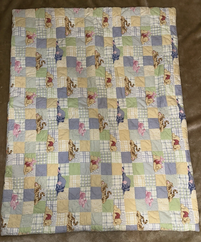 Vintage Handmade Winnie The Pooh Baby Crib Quilt Squares Unisex | eBay