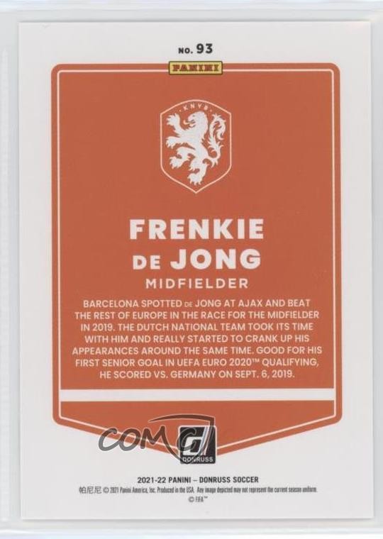 2021-22 Panini Donruss Road to Qatar Frenkie de Jong #93 | eBay